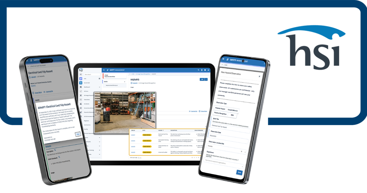 HSI Launches AI-Powered Image Hazard Recognition to Transform Workplace Safety - HSI