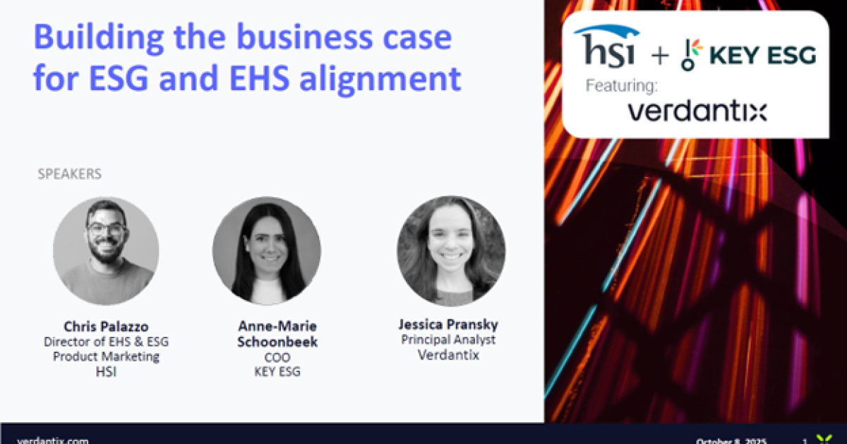 Building the Business Case for ESG & EHS Alignment - Webinar - HSI