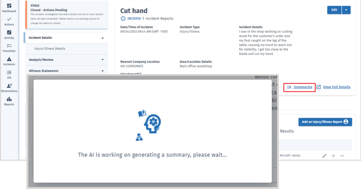 AI for EHS and Online Training - HSI